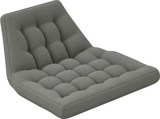 OUTSUNNY Sitzkissen, 120x100 cm Stuhlkissen mit R&uuml;ckenlehne, 8cm dick Polsterauflage, wasserabweisend Sitzpolster f&uuml;r Schaukelst&uuml;hle und H&auml;ngek&ouml;rbe, Grau