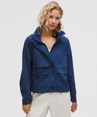 lululemon Always Effortless Jacke für Frauen - Größe 10 in Blue Twill