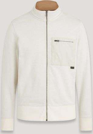 Belstaff Belstaff Centenary Sweatshirt Mit Durchgehendem Reißverschluss für Herren Bicolour Fleece Kreideweiß 3XL