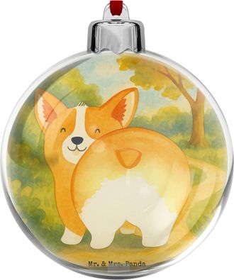 Mr. & Mrs. Panda Weihnachtskugel Corgi Po Design - Geschenk, Corgie, weihnachtsbaumkugeln, weihnachtskugeln, deko Kugel, christbaumkugeln, Hund, Sprüche, Spruch, chris
