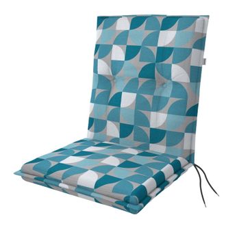 Doppler Auflage Niederlehner Living Kreis Blau I Gartenstuhl-Polster 100x48x6cm aus Baumwolle & Polyester I Sitzauflage weich & bequem I Sitzkissen zum Festbi