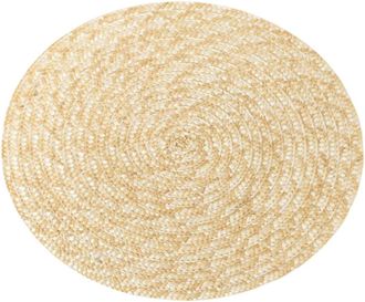 Artibetter Rustikales Rundes Platzset aus Strapazierf&auml;higem Gewebtem Stroh Hitzebest&auml;ndiger und Kratzfester Tischset Untersetzer f&uuml;r Esstisch Dekoratives Haushal