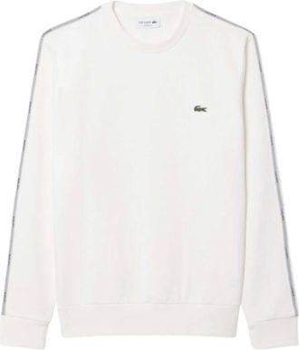 Lacoste Homme, Tops, Blanc, Taille: M Stripe Band Fleece SweaT-shirt