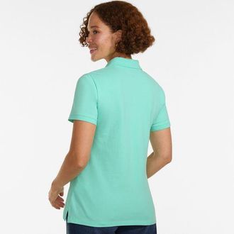 Lands End Piqu&eacute;-Poloshirt, Damen, Gr&ouml;&szlig;e:40-42 regular, Gr&uuml;n, Baumwoll-Mischung, by Lands End