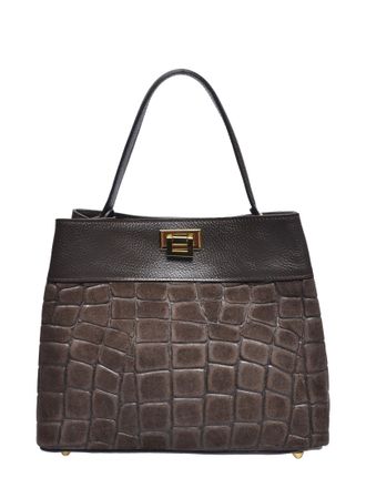Anna Luchini Kastanienbraun Rindsledertasche