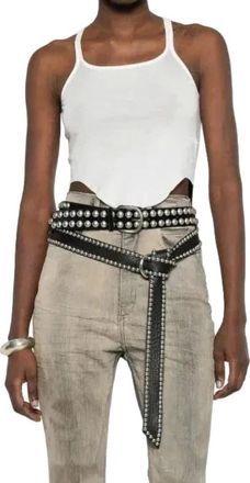 Rick Owens Femme, Tops, Blanc, Taille: 36 FR Basic Tank Cropped