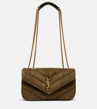 Saint Laurent Schultertasche Loulou Small aus Veloursleder
