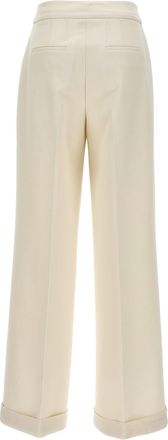 Kiton Stretch Wool Jersey Trousers - Cream