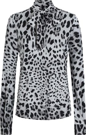 Dolce & Gabbana Bluse mit Animal-Print - Grau