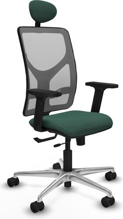 Piqueras y Crespo Schreibtischstuhl in Wassergr&uuml;n, mit 2D-Armlehnen, h&ouml;henverstellbarer Lendenwirbelst&uuml;tze und festem Kopfteil, ausgestattet mit Syncro/Traslack und Sch