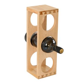 Generic Weinregal aus Holz, Tischflaschenhalter, Robust und Langlebig, Keine Montage Erforderlich, Geeignet für Küche/Wohnzimmer/Bar/Esszimmer(Natural)