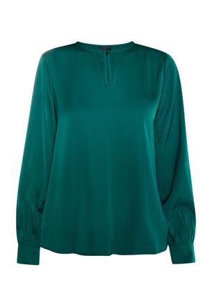 Dreimaster Dreimaster Langarmbluse Damen dunkelgrün