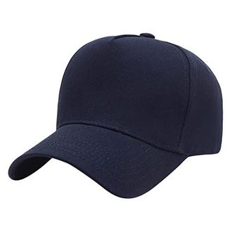 Generic Casquette de baseball pour homme et femme - Couleur unie - Bleu marine - Taille unique