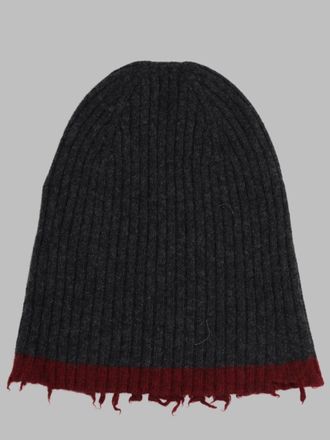 Uma Wang UK0051_UW894 Ribbed Cashmere Beanie - Gray