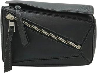 Loewe Sac banane en cuir Pre-owned - Femme - Pre-owned - Noir - Taille: ONE Size
