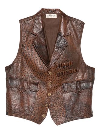 A.N.G.E.L.O. Vintage Cult gilet &agrave; imprim&eacute; animalier (ann&eacute;es 2000) - Marron