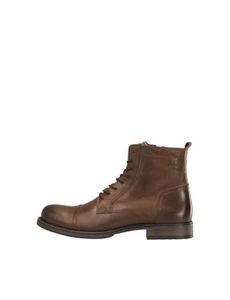Jack & Jones Jfwrussel Leather Cognac 19, Bottes Motardes Homme, Marron (Cognac Cognac), 44 EU