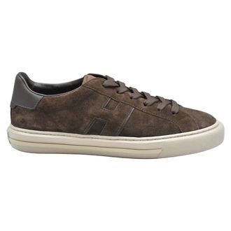 Hogan Homme, Chaussures, Brun, Taille: 43 EU Chaussures Marron Lac&eacute;es Style Urbain