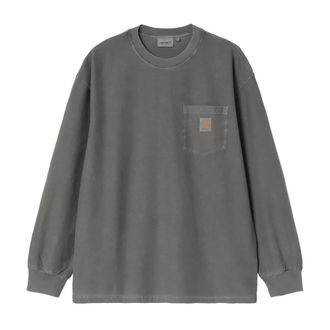 Carhartt Work in Progress L/S Loose Pocket T-Shirt - - Tops - Herren - Schwarzk - S