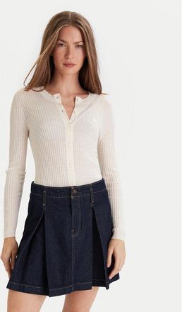 Lacoste Strickjacke AF4141 Écru Slim Fit