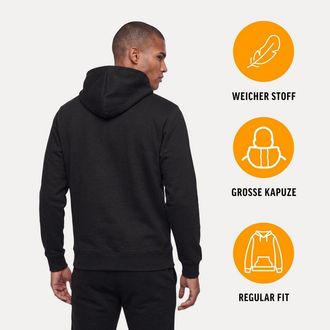 Smilodox Hoodie Darian, Kapuzenpullover Herren, Regular Fit, Kapuze & K&auml;ngurutasche Tunnelzug, weich, Baumwolle, Gym & Freizeit