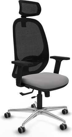 Piqueras y Crespo Schreibtischstuhl, zylindrisch, mit 2D-Armlehnen, h&ouml;henverstellbarer Lendenwirbelst&uuml;tze und h&ouml;henverstellbarem Kopfteil und Neigungsverstellung, ausge