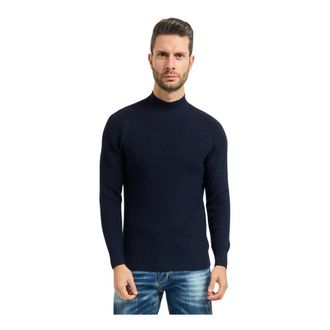 Gran Sasso Rundhalspullover - - Knitwear - Herren - Blau - 3XL