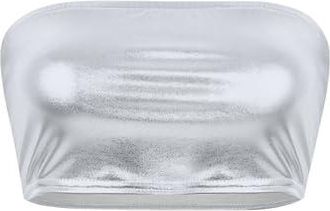 Generic Haut bandeau de vacances effet mouill&eacute; pour femme, sans bretelles, tube de sortie, haut tube tendance, solide, &eacute;paules d&eacute;nud&eacute;es, bustier de soir&eacute;e &agrave; &eacute;