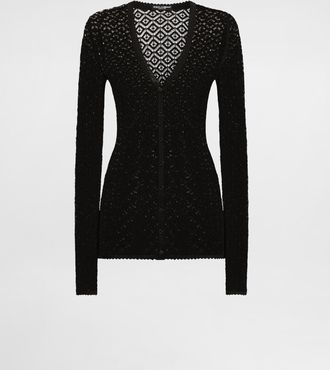 Dolce & Gabbana Cardigan Aus Spitze - Frau Collection Schwarz 40