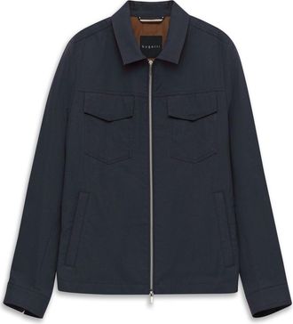 Bugatti Leichte Hemdjacke aus Lyocell und Baumwolle, Regular Fit in