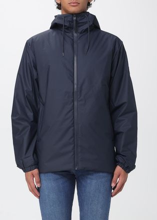 Rains Windbreaker-Jacke aus Polyester mit Kapuze, hohem Kragen und Rei&szlig;verschluss