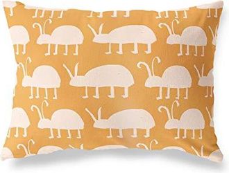 Bonamaison Le Jardin du Lin Kissenbezug Zierkissenbezug Orange-Off Weiß Kissenbezug, Für Bett, Auto, Sofa, Haus, Wohnzimmer, Schlafzimmer, Dekoration, 45x60 Cm -