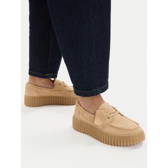 Clarks Halbschuhe Clarks Torhill Boat 26186301 Beige