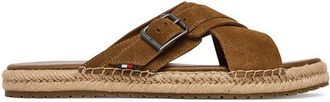 Tommy Hilfiger Espadrilles Buckle Flexible Sandals FM0FM05772 Braun
