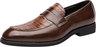 Generic MEIbax Chaussures Homme Cuir Oxfords Derby Elegant Chaussures &agrave; T&ecirc;Te Ronde Chaussure Cuir Low Classique Vintage Casual Commercial Mode pour Le Travail