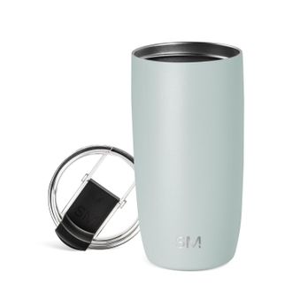 Simple Modern Thermobecher Kaffeebecher to go mit Klappdeckel | Isolierter Edelstahl-Kaffeebecher | Geschenke f&uuml;r Frauen und M&auml;nner | Voyager | 470ml | Sea Glass Sa