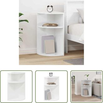 vidaXL Hochglanz Wei&szlig; - Beistelltisch Hochglanz Wei&szlig; 29,6 x 29,6 x 60 cm Holzwerkstoff