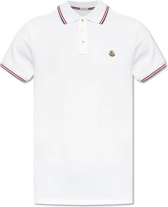 Moncler Homme, Tops, Blanc, Taille: S Polo avec Logo