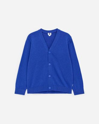 Arket Strickjacke Aus Baumwolle Und Wolle -Blau