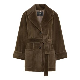 Seventy Venezia Kunstfellmantel - - Jackets - Damen - Braun - S