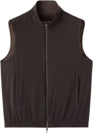 Loro Piana Homme, Vestes, Brun, Taille: XL Vest Microfibre