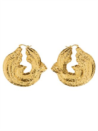 Nina Ricci Twisted Gold Brass Earrings - Gold
