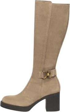 Nero Giardini I514660D Bottes Femme en Cuir Velours - Beige 39 EU