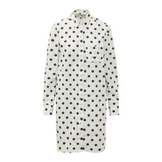 Fiorucci Polka Dot Midi Hemdkleid - - Dresses - Damen - Wei&szlig; - S