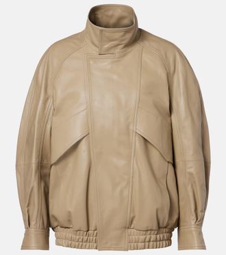 Nour Hammour Veste bomber Ariste en cuir