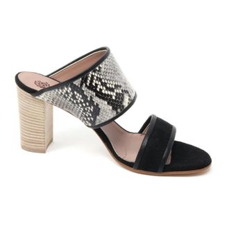 Maliparmi Python Print Sandale Schuh Made in Italy - - Shoes - Damen - Schwarzk - 40 EU