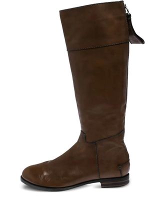 Chloé bottes en cuir - Marron