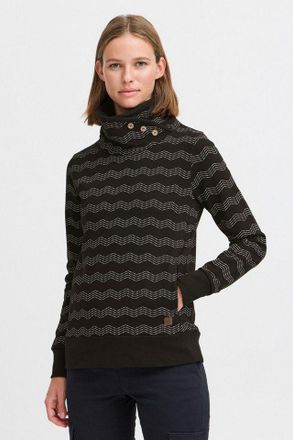 Oxmo Sweatshirt OXVernita Modischer Sweater mit hohem Kragen