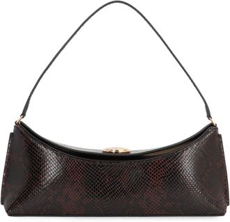 Jacquemus Womens Clutch Ovalo Dark Brown Calf Leather Bags