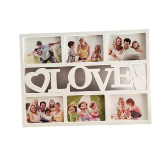 Amosfun Collage Bilderrahmen Love Wei&szlig;er Fotorahmen F&uuml;r Im Format Retro Stil F&uuml;r Familienfotos Und Hochzeitsgeschenke Einfach Aufzuh&auml;ngen